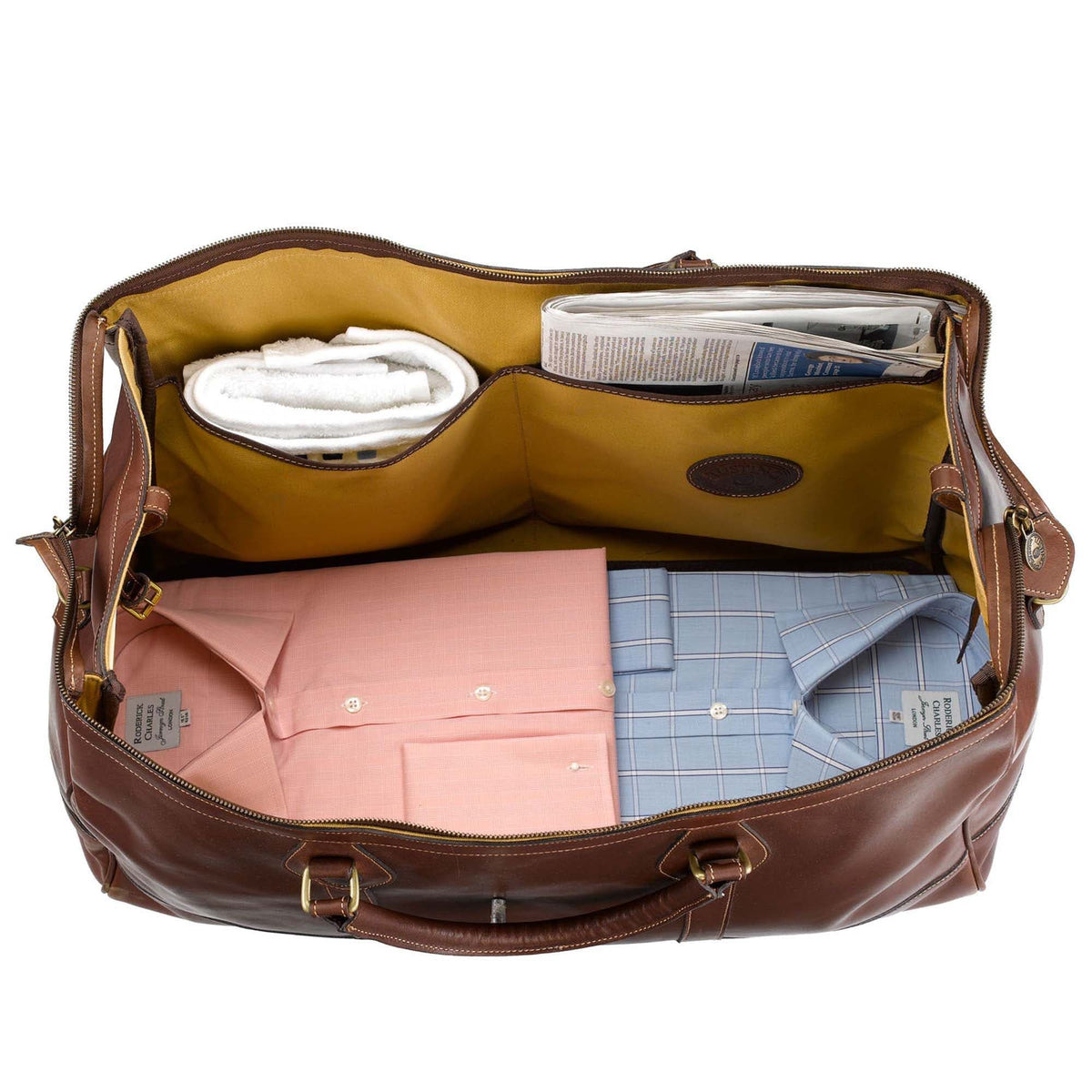 Tusting Travel Medium Leather Weekender Luggage | bagdUp