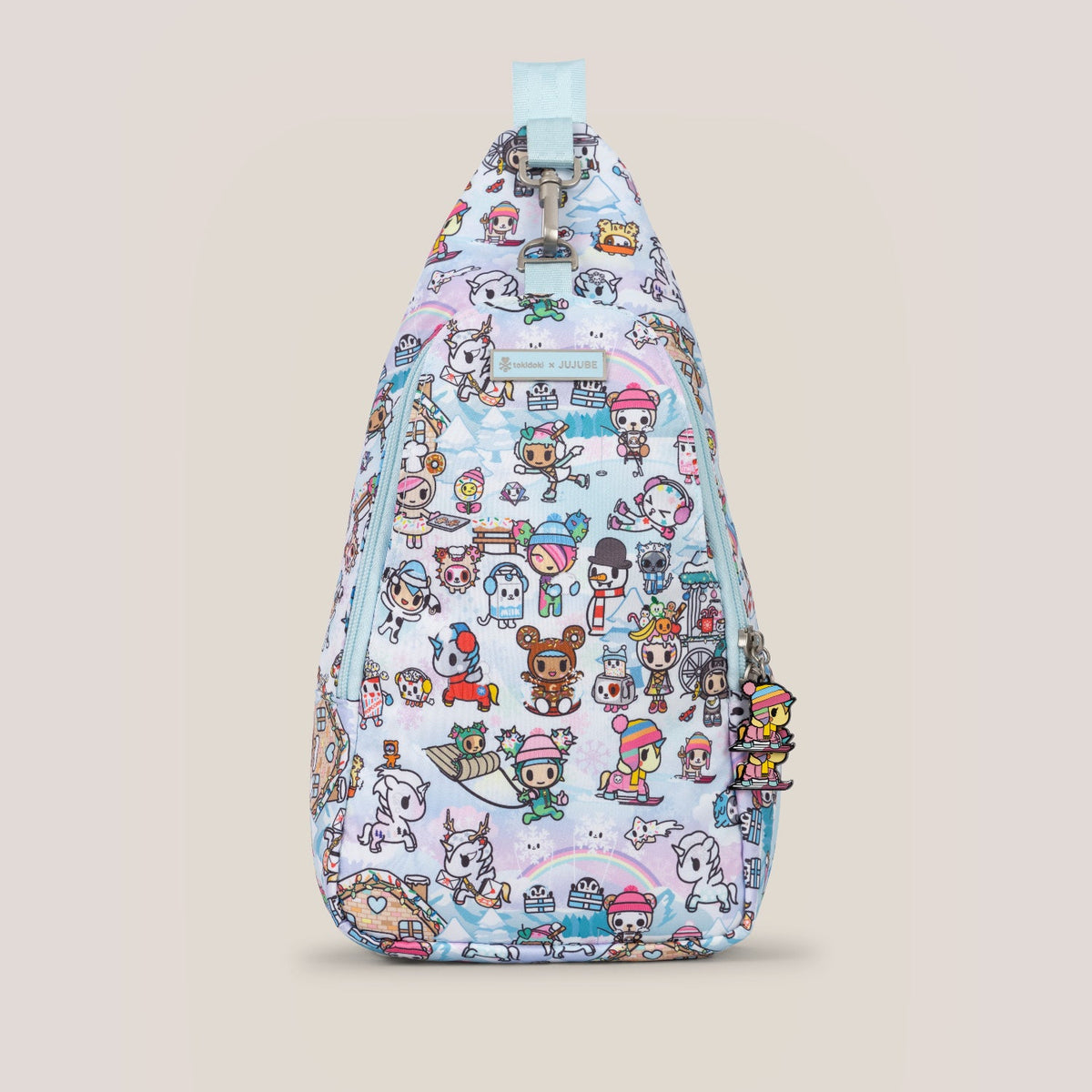 Ju-Ju-Be Tokidoki Snow Day Crossbody Sling Diaper Bag - Ice Blue – bagdUp