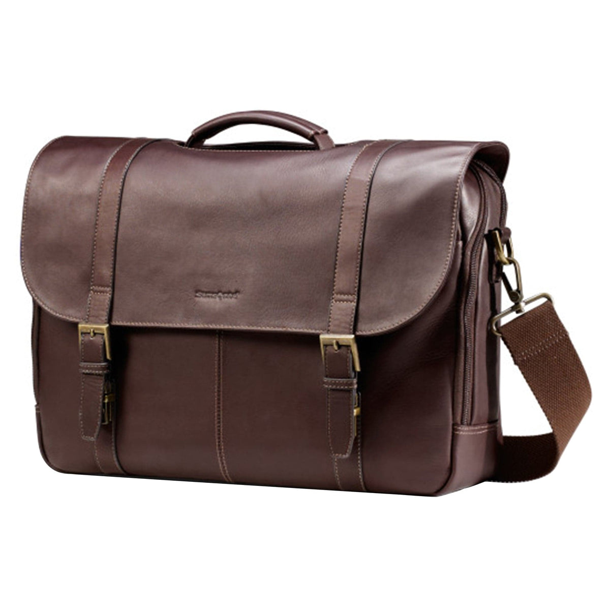 Samsonite Leather Business Cases Colombian Leather Flapover Case – bagdUp